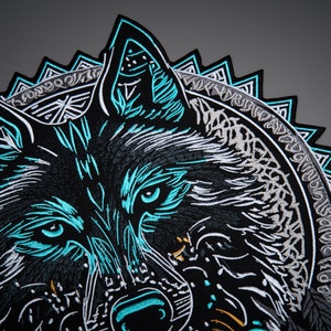 BLUE MOON WOLF Large Back Patch for Custom Biker Vest - Etsy