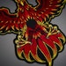 Phoenix Embroidered Back Patch Iron-on Applique, Cosplay Vest Clothing ...
