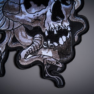 SNAKES SKULL Large Back Patch for Biker Vest - Etsy