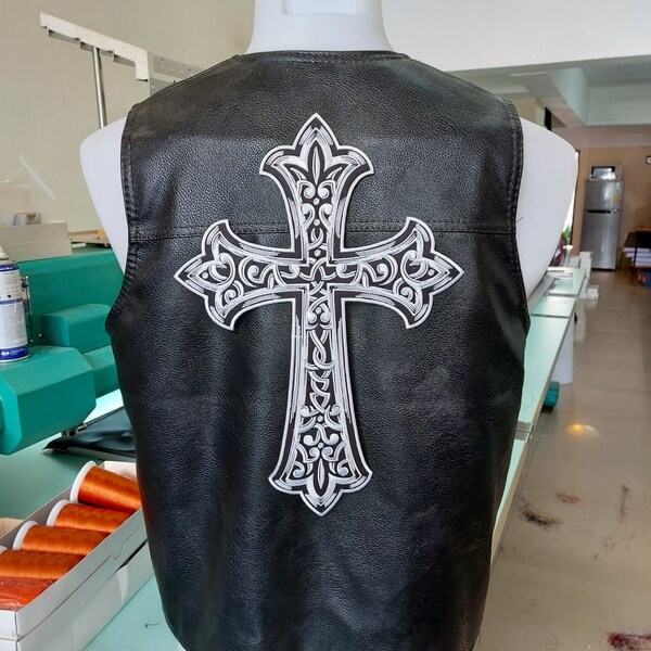 Leather Cross Patch - Etsy