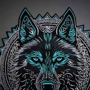 BLUE MOON WOLF Large Back Patch for Custom Biker Vest - Etsy