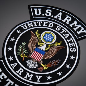US ARMY Veteran Large Back Patch for Custom Vest - Etsy