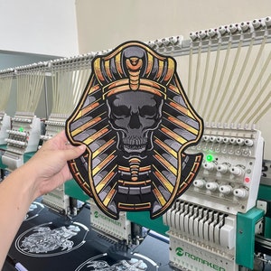 Pharaoh Skull Large Back Patch - Etsy