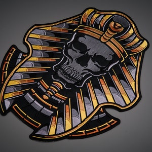 Pharaoh Skull Large Back Patch - Etsy