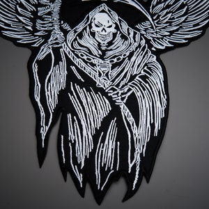 WINGS REAPER Large Back Patch for Custom Biker Vest - Etsy