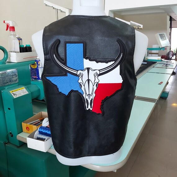 TEXAS FLAG Back Patch for Custom Biker Vest - Etsy