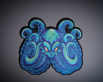 Huge Blue-ringed Octopus Iron on Patch or Sew ON Ready to Ship Blue Ring - Etsy