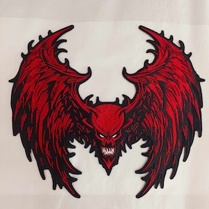Devil Wings Patches - Embroidered Iron-on Appliques for Jackets ...
