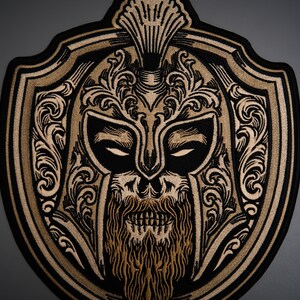 SPARTAN SHIELD Patch for Custom Biker Vest - Etsy