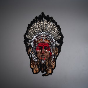 NATIVE INDIAN Large Back Patch for Jacket - Etsy