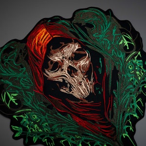 Grim Reaper Back Patch - Gothic Embroidered Patch for Jackets and Biker Vest - Etsy