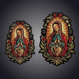 SACRED HEART VIRGIN Mary Patch for Clothing, Backpacks and More - Etsy