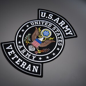 US ARMY Veteran Large Back Patch for Custom Vest - Etsy