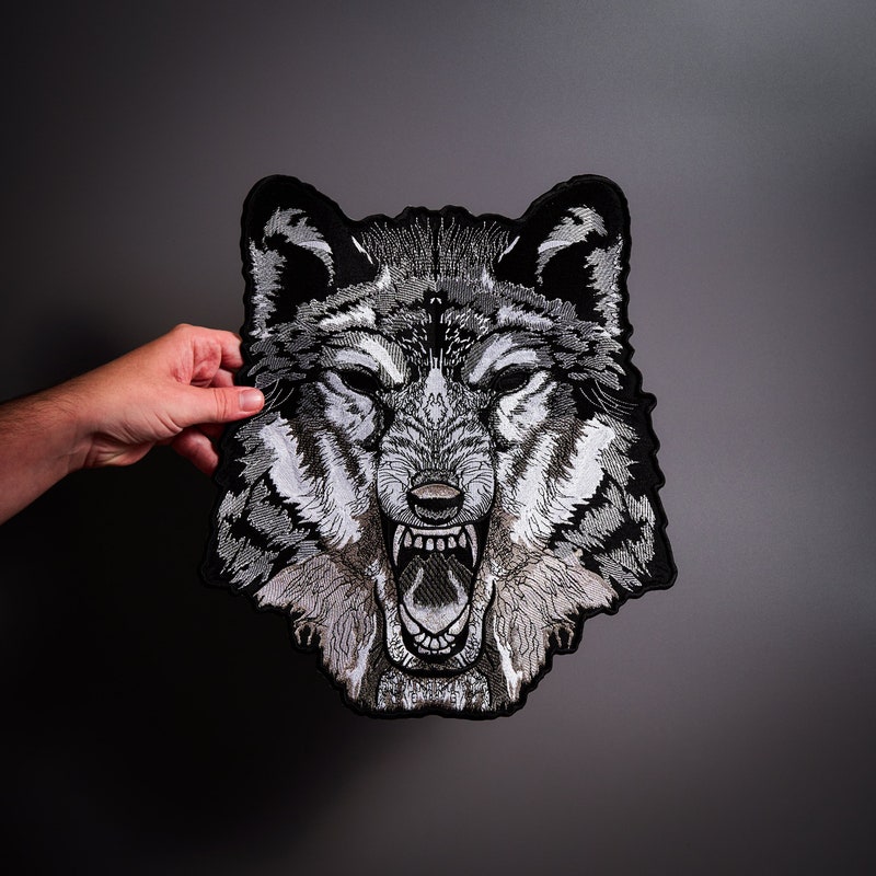 Vest Back Patch Wolf - Etsy