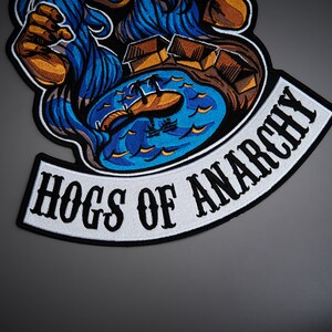 HOGS OF ANARCHY Large Back Patch Biker Vest - Etsy