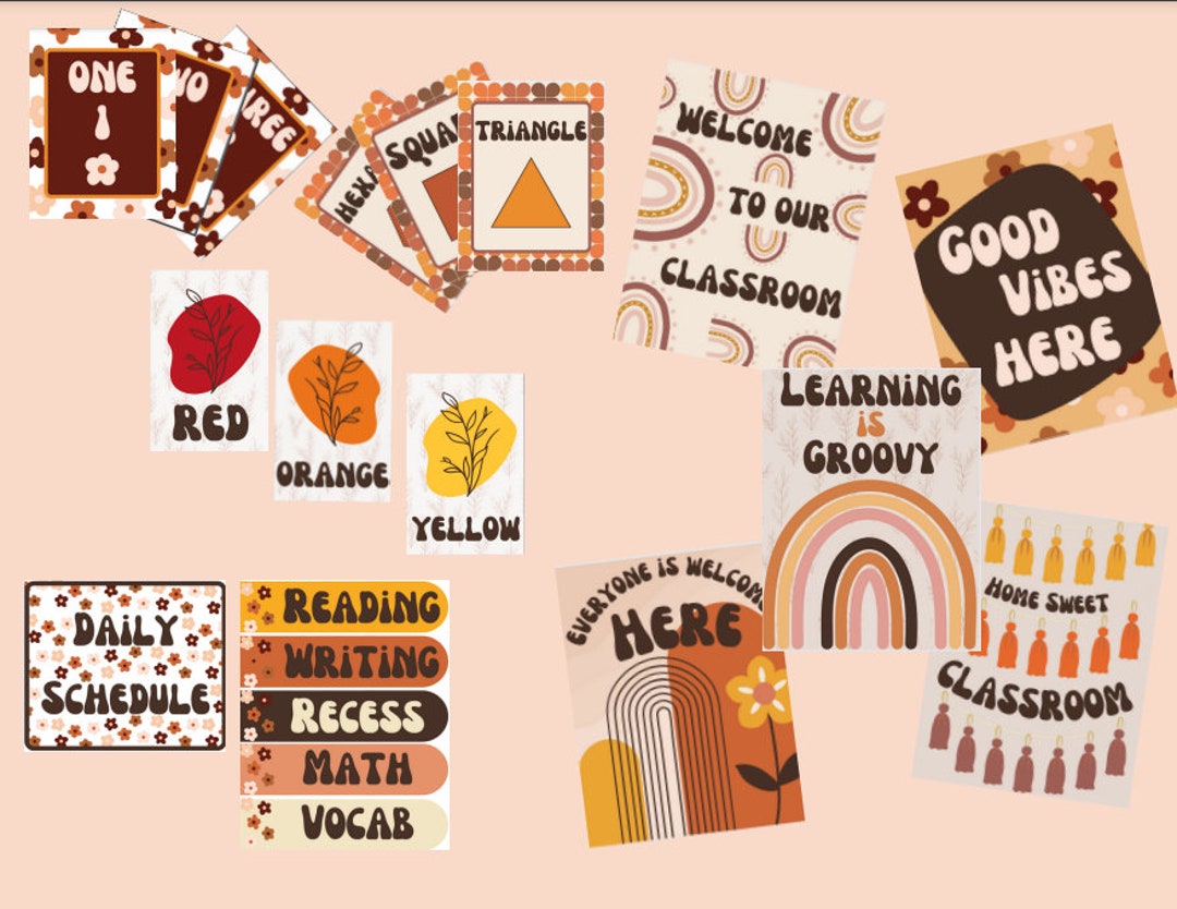 Retro Classroom Theme Bundle - Etsy