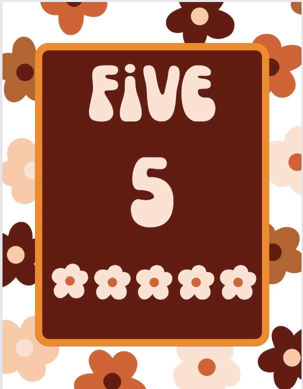 Boho Classroom Number Posters - Etsy