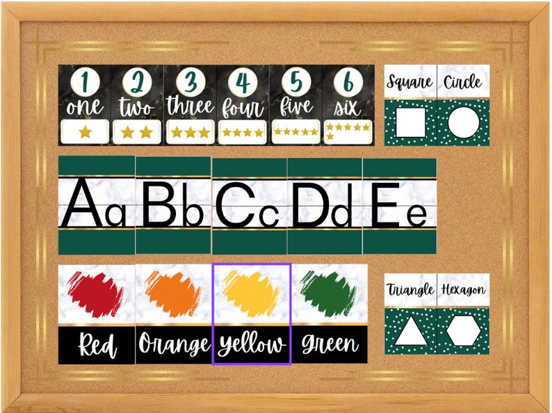 Emerald Marble Classroom Theme Bundle - Etsy