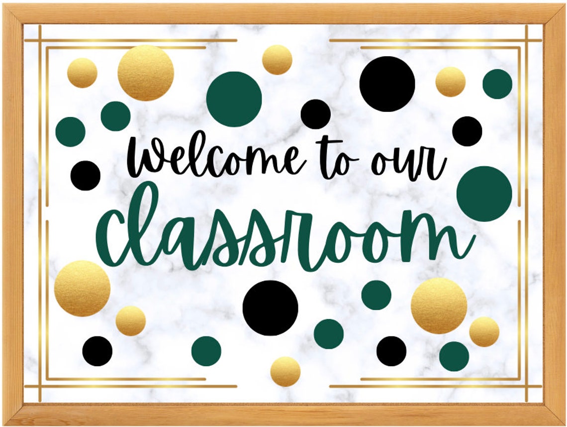Emerald Marble Classroom Theme Bundle - Etsy