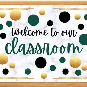 Emerald Marble Classroom Theme Bundle - Etsy