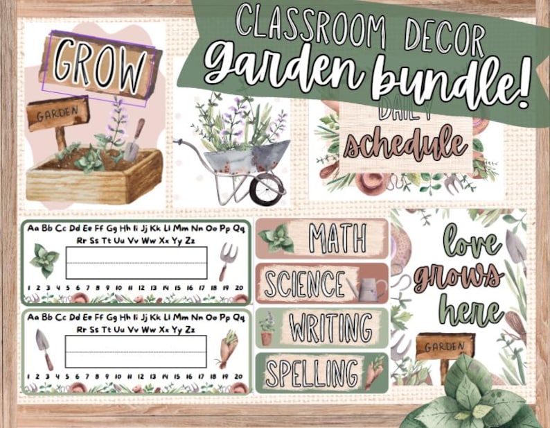 Garden Classroom Theme Bundle - Etsy