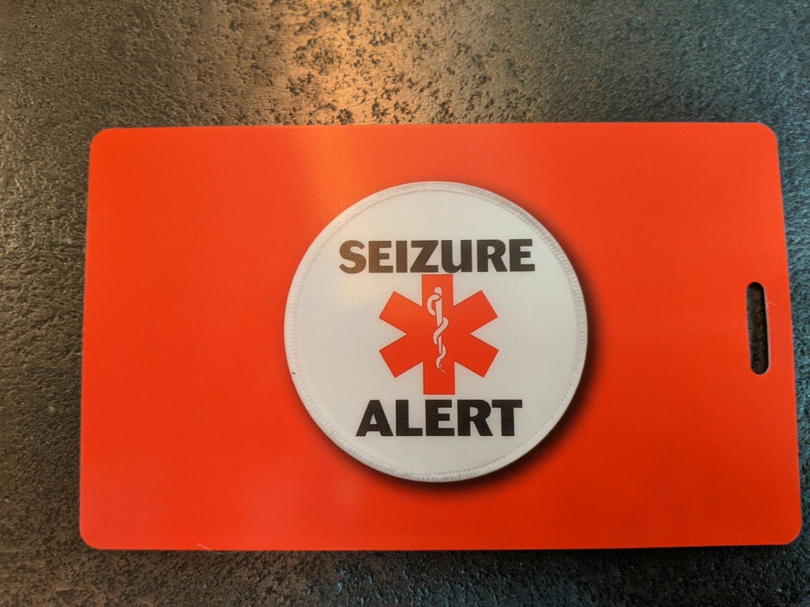 Seizure (epilepsy) Alert Bag Tag - Etsy