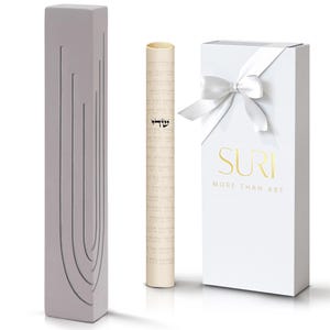 Contemporary Concrete Mezuzah Case With Scroll - Handmade in Israel - Etsy