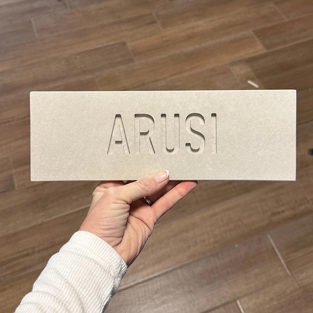 Custom Concrete Name Sign: Personalized Engraved Letters, Home or ...