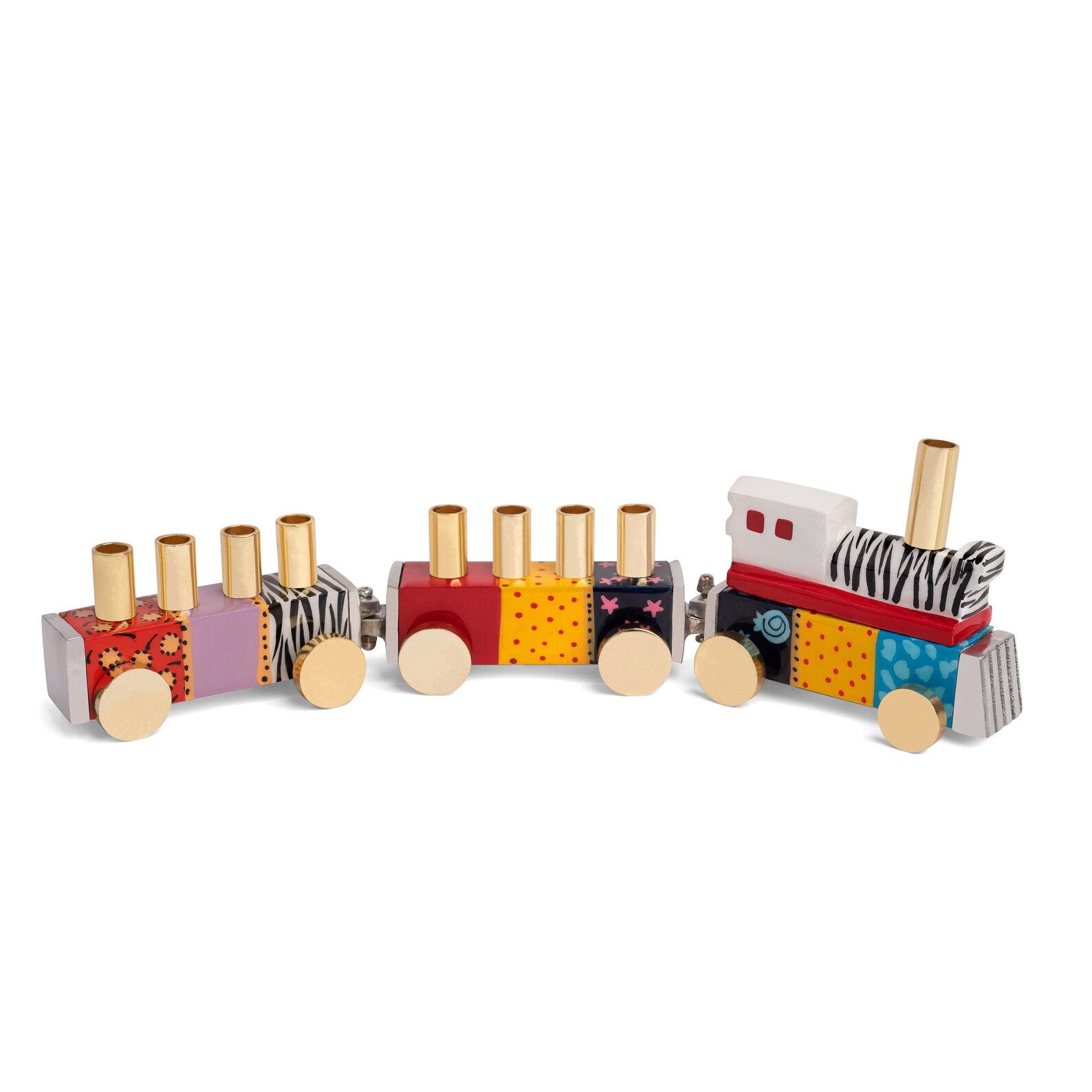 Train Children’s Play Chanukah Menorah, Contemporary Aluminium Design ...