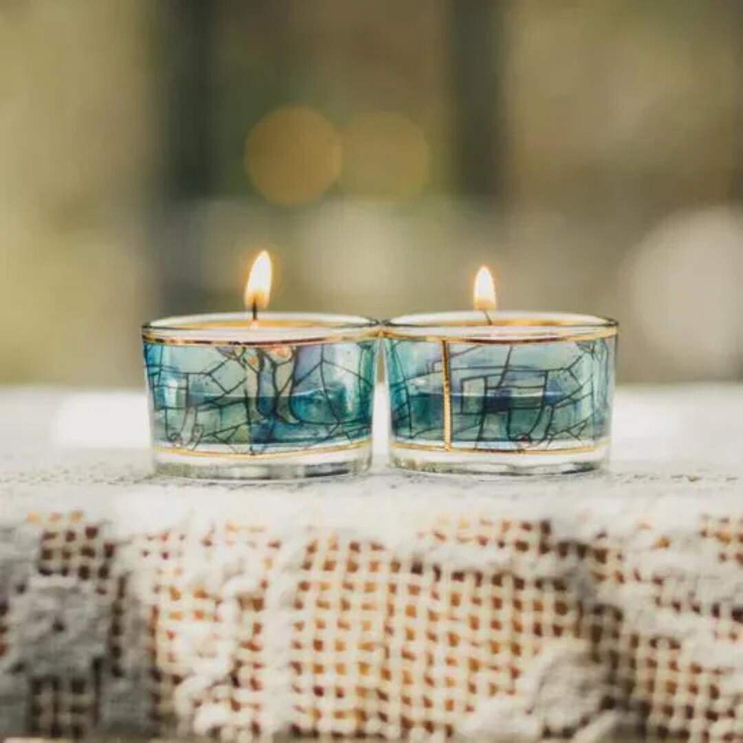 Glass Candlesticks Inspired by Chagall Windows That Will Upgrade Any ...