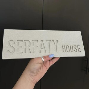 Custom Concrete Name Sign: Personalized Engraved Letters, Home or ...