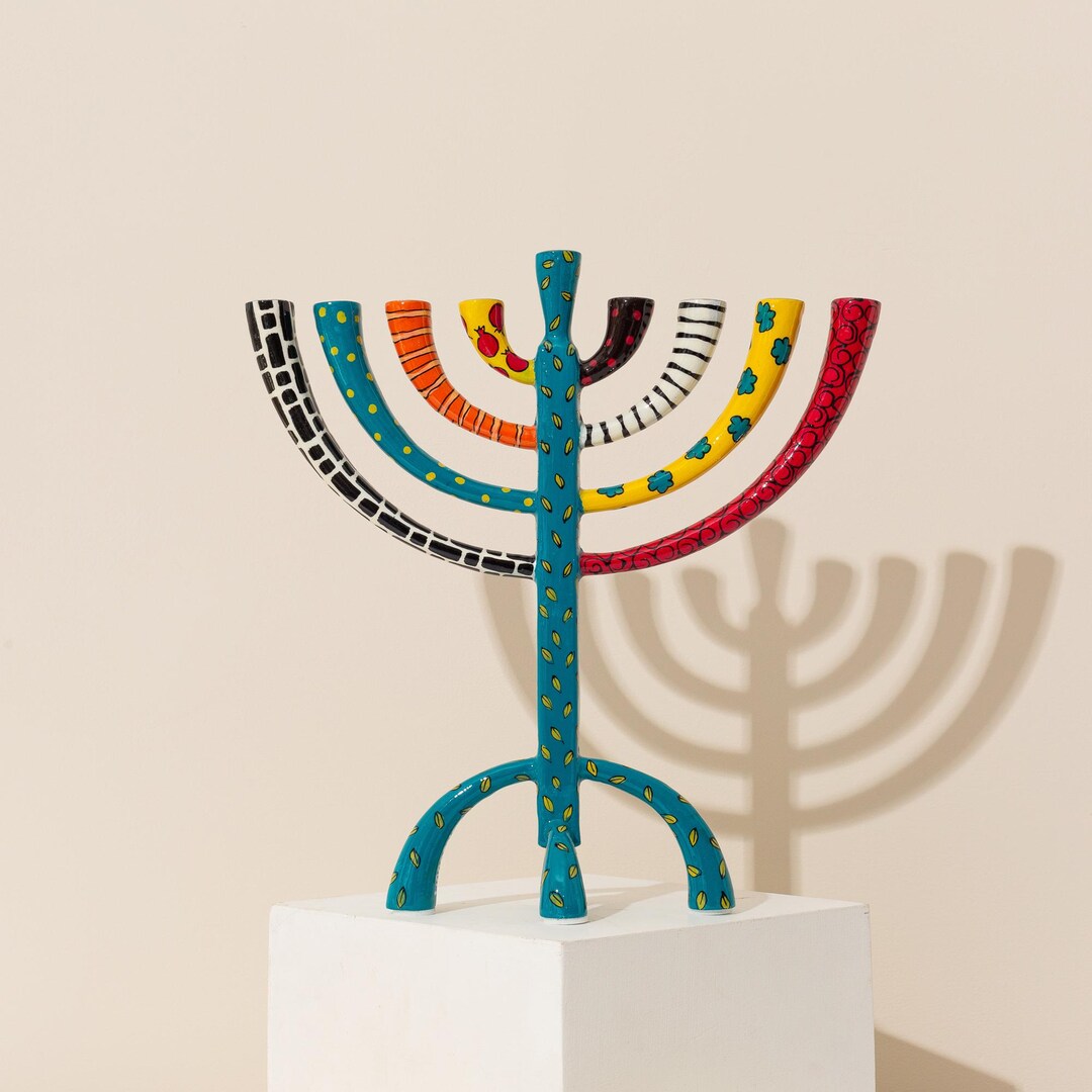 Handmade Enamel-painted Hanukkah Menorah: Classic Animal Designs - Etsy