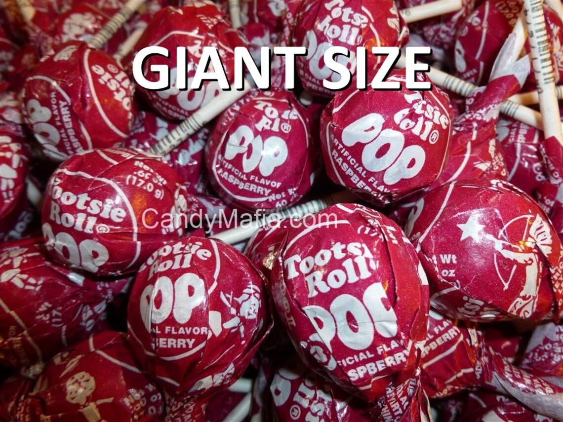 Tootsie Pop GIANT Red Raspberry Tootsie Pops 42 Red Raspberry Candy ...