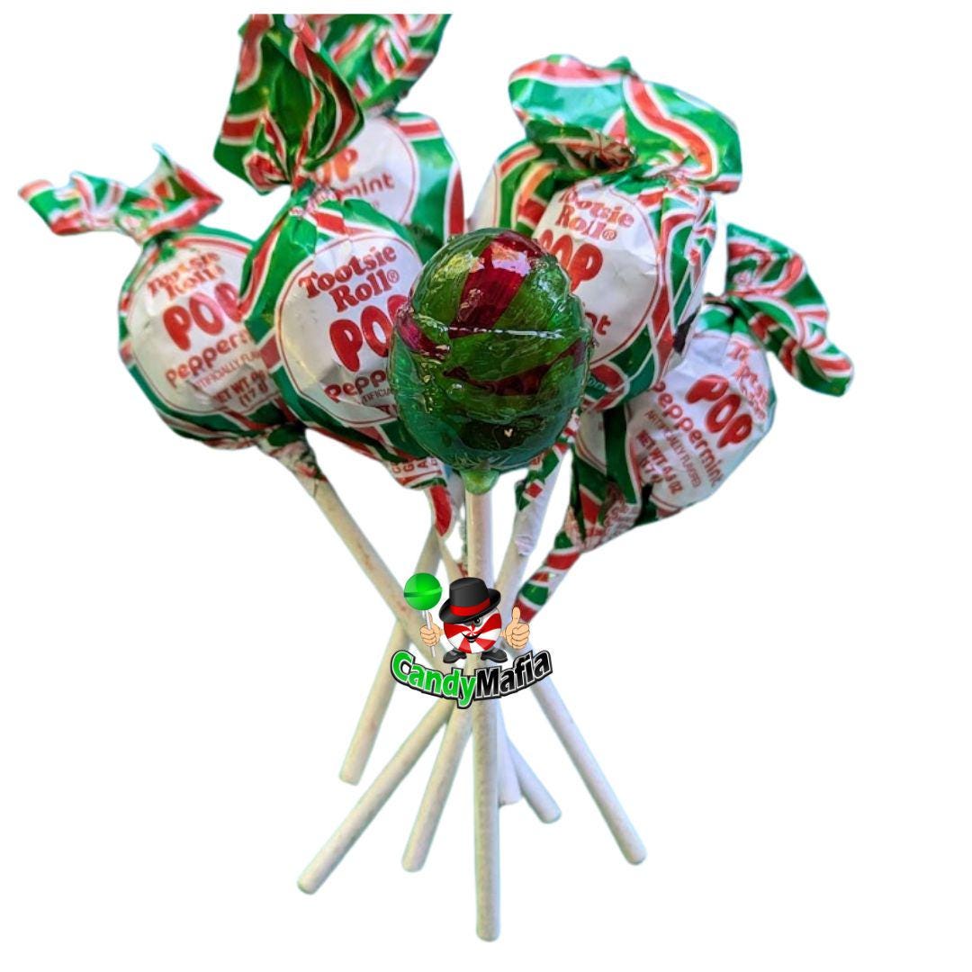 Tootsie Pop Candy Cane Tootsie Pops 60 Peppermint Candy Cane Candy ...