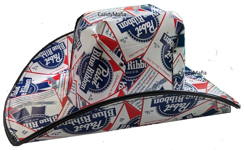 Pabst Blue Ribbon PBR Beer Box Cowboy Hat Cowgirl Hat Shipped From ...