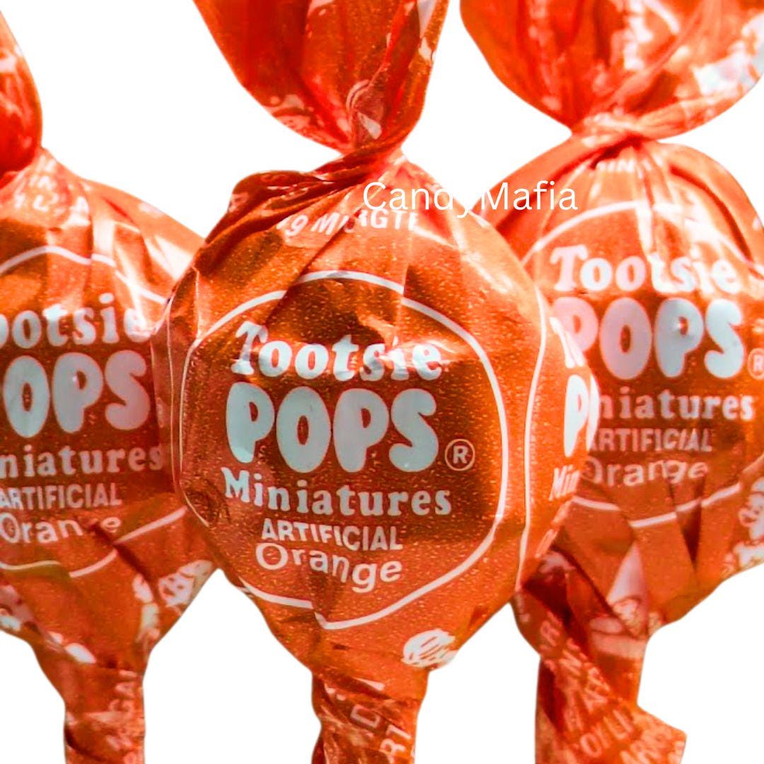 MINI Tootsie Pop ORANGE Tootsies Pops 30 Mini Orange Lollipop Bulk ...