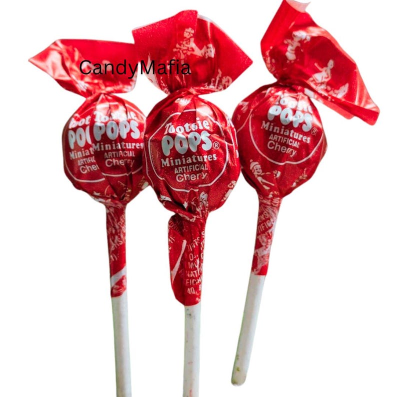 MINI Tootsie Pop Cherry Tootsies Pops 30 Mini Cherry Lollipop Bulk ...