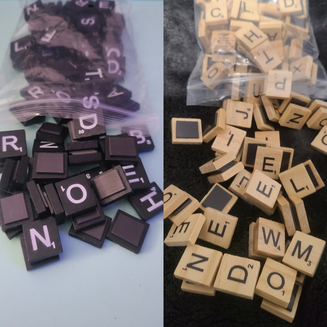 100 Count Magnetic Scrabble Letters Now Available in Tan or Black New ...
