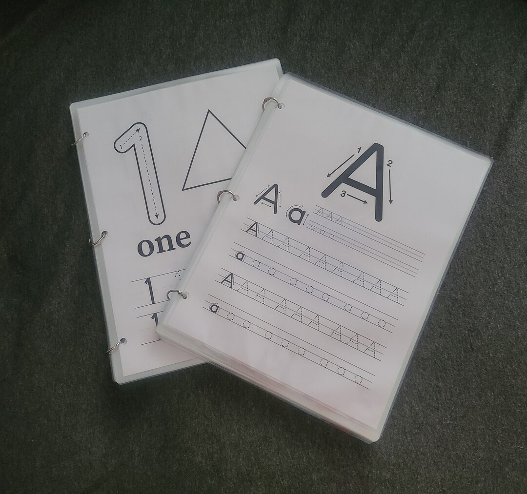 Reusable ABC & 123 Writing Practice - Etsy