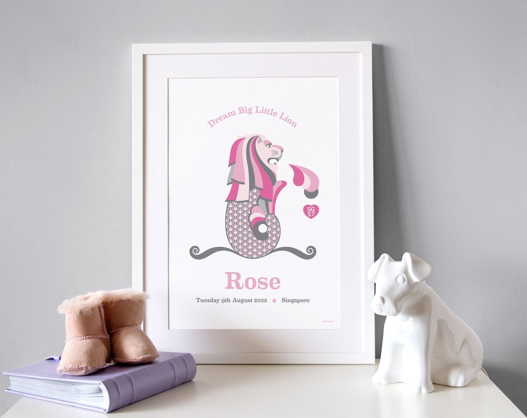 Personalised Singapore Merlion Print | Premium Museum-quality Matte ...