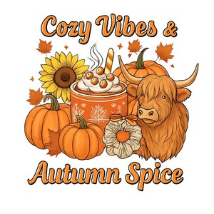 Highland Cow Pumpkin Spice SVG Bundle - Fall Farmhouse Cut Files ...