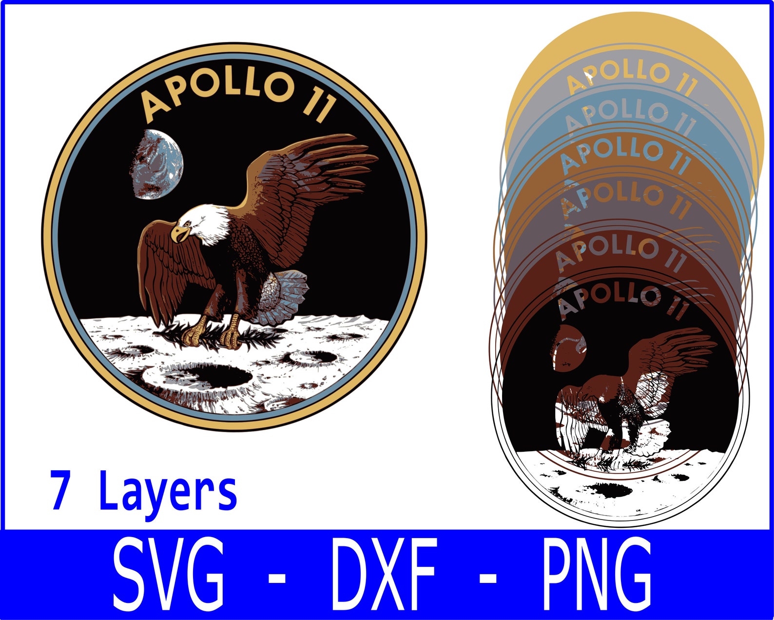 Apollo 11 PNG, Apollo 11 Svg, Apollo 11 Mission Patch Svg, Apollo 11 ...