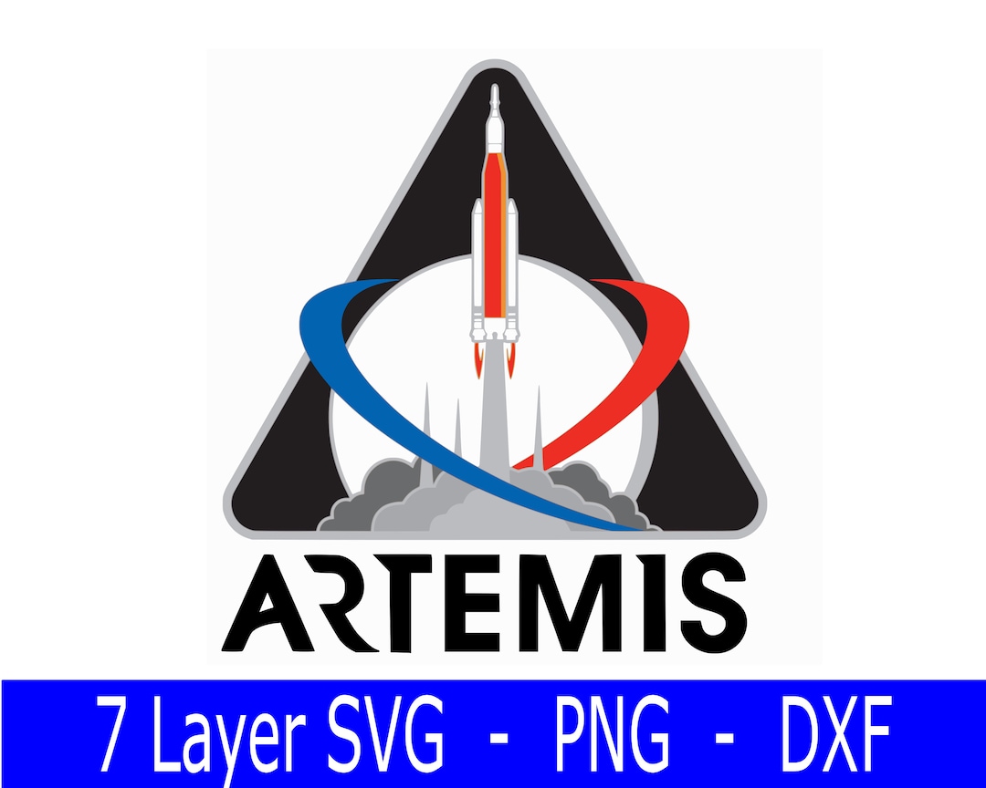 Artemis Mission Patch Svg | Artemis 1 Rocket | Space SVG DXF PNG Laser | 7 Layer Design - Etsy