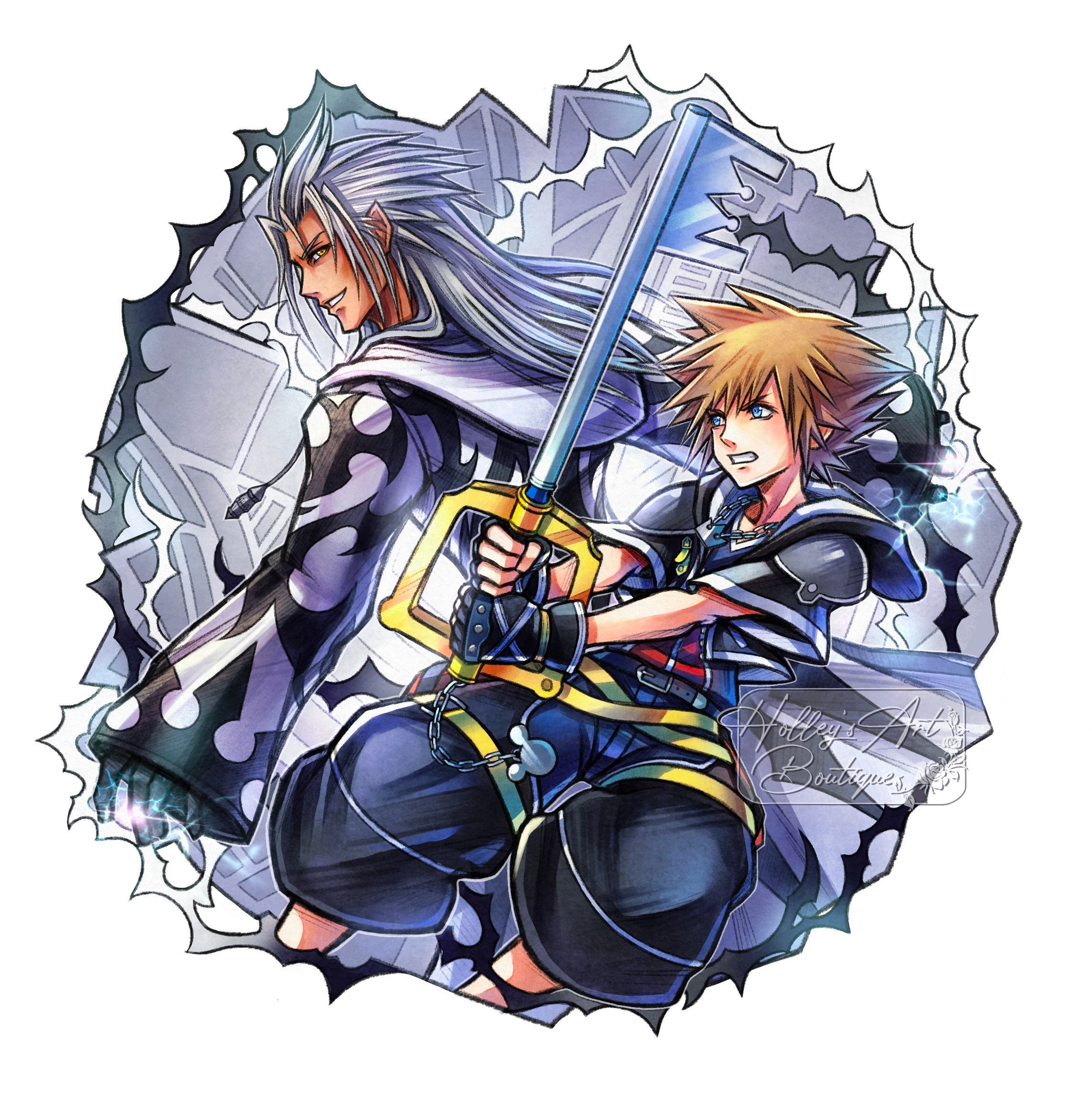 Sora And Riku Vs Xemnas