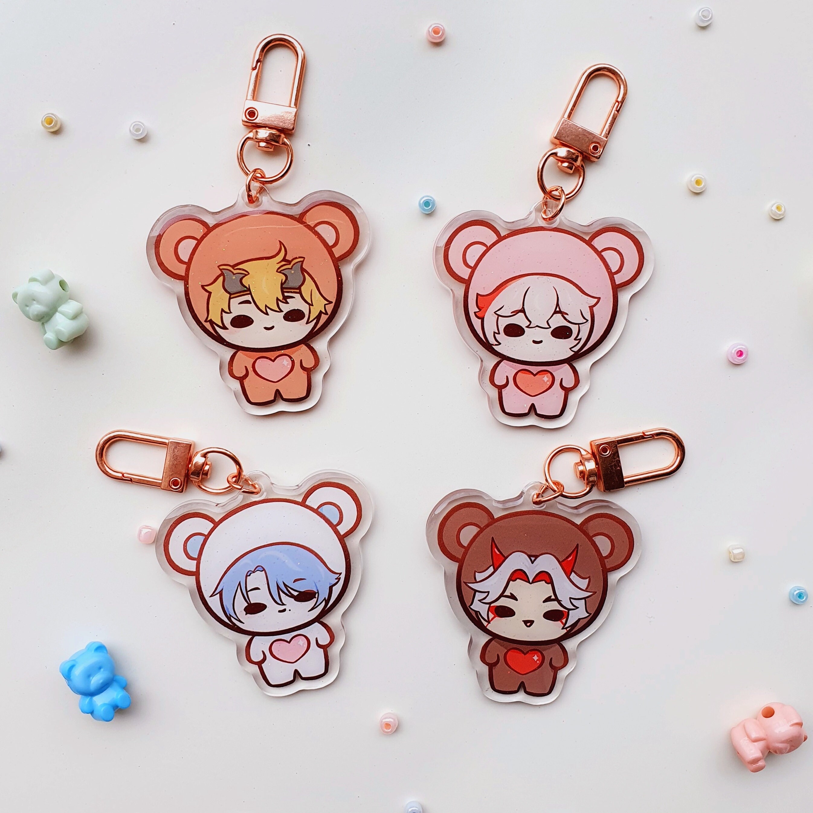 Chibi Genshin Impact Keychains Teddy Impact - Etsy