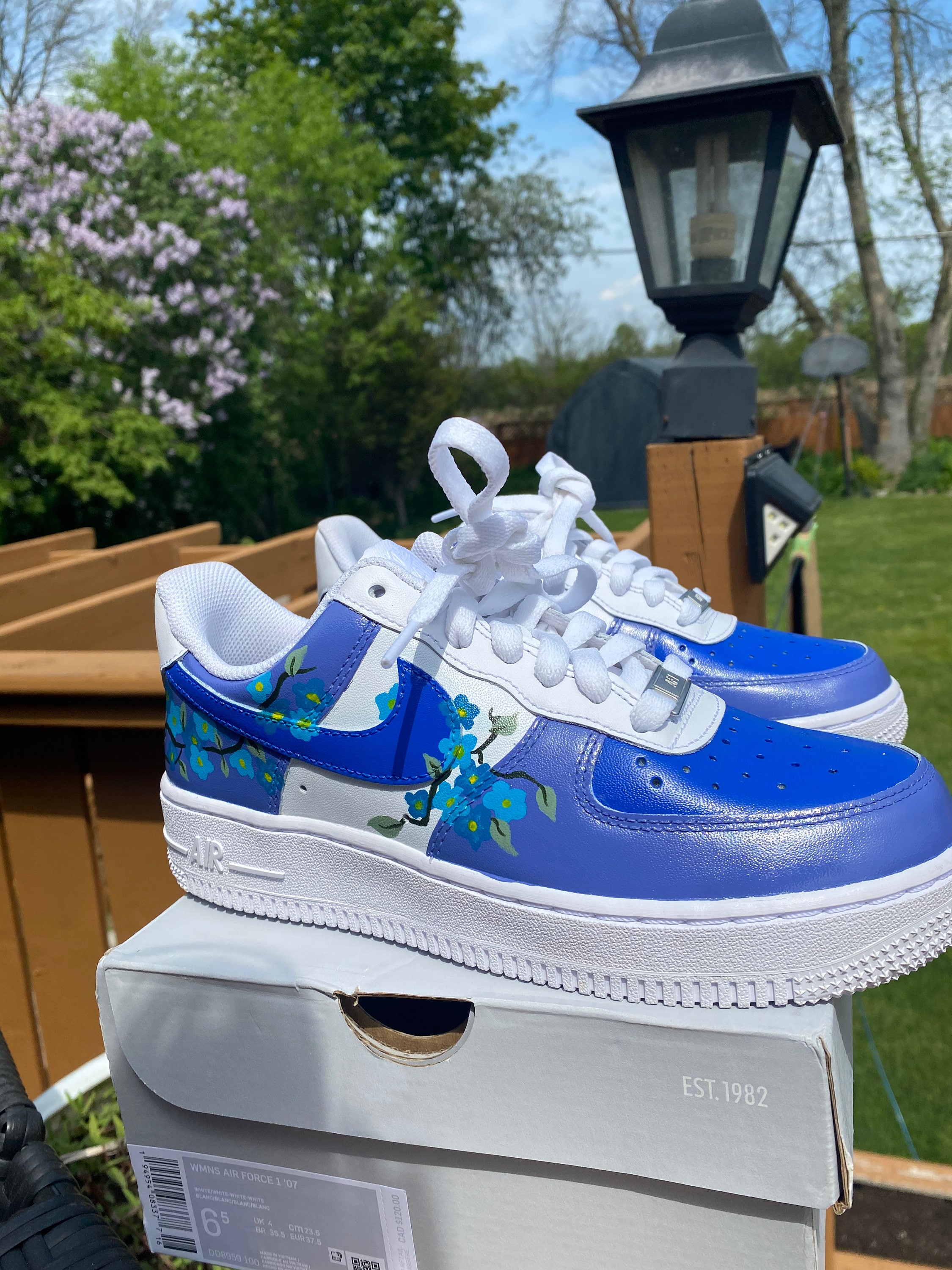 Forget Me Not / Nike Swoosh Drip Size 6.5 - Etsy