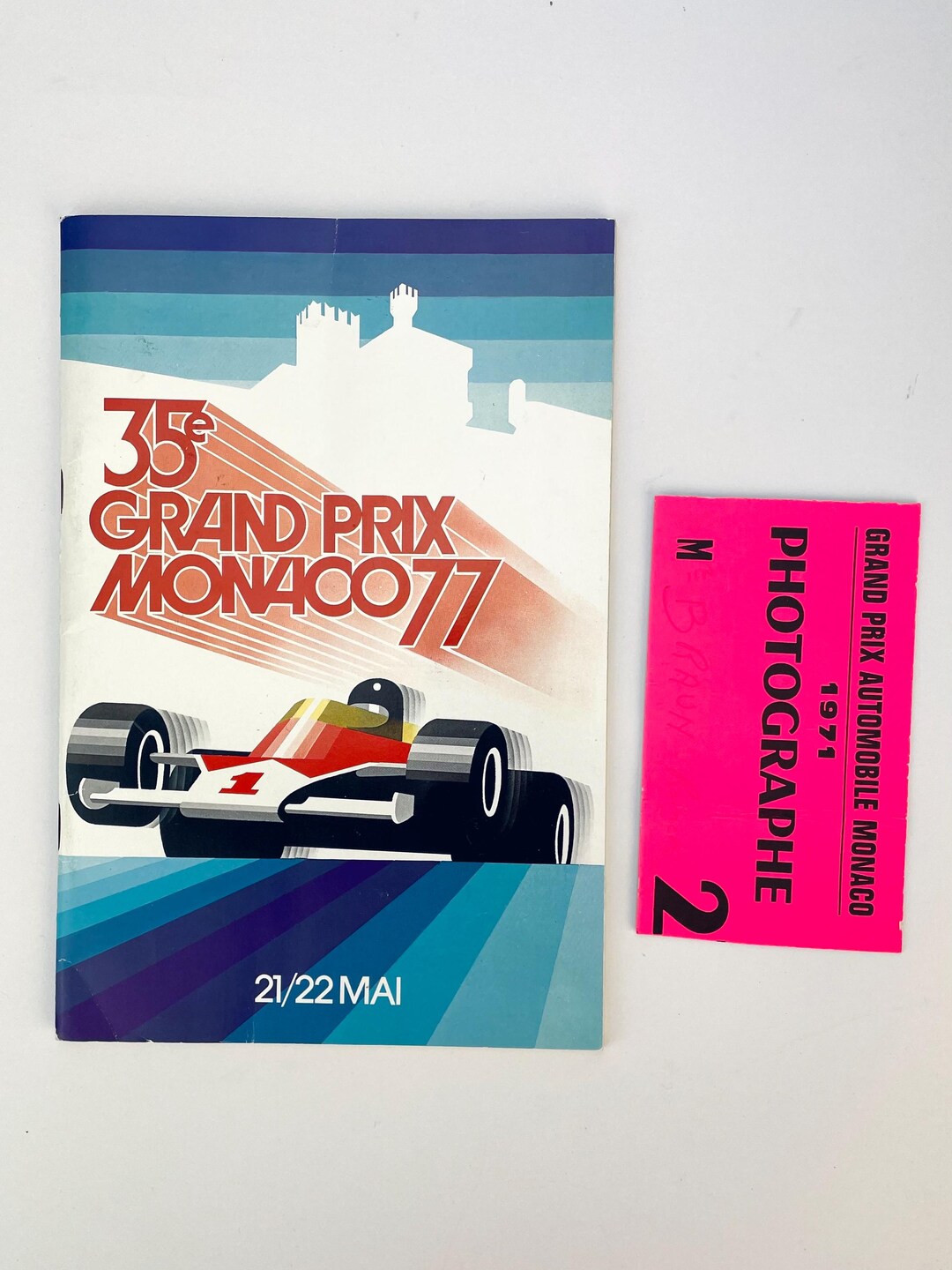 Program Formula 1 Monaco 1977 Grand Prix + Press Card Rainer Braun - Etsy