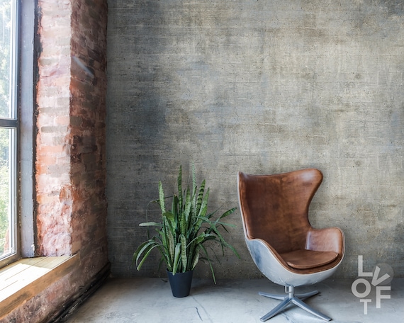 Cracked Wall Gray Grunge Wall Oldschool Texture Removable Raw | Etsy