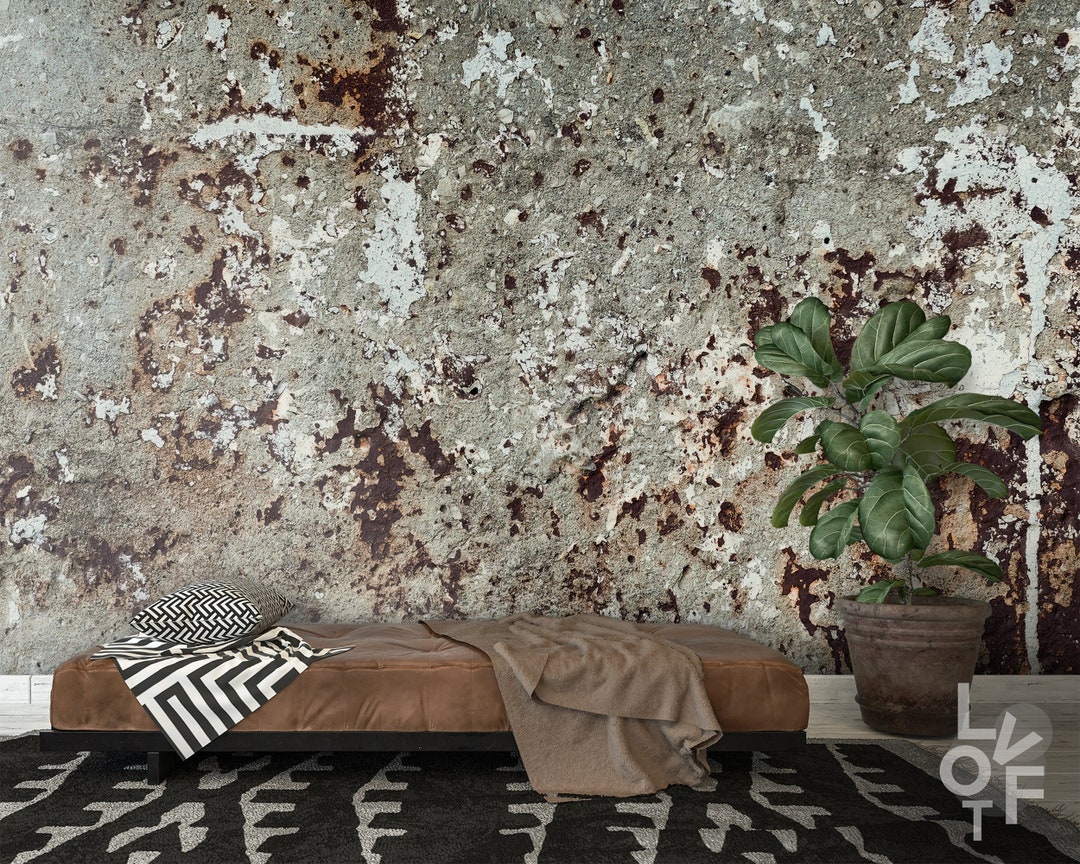 Old Rusty Cracked Wall Stained and White Cracks Texture Retro, Raw ...