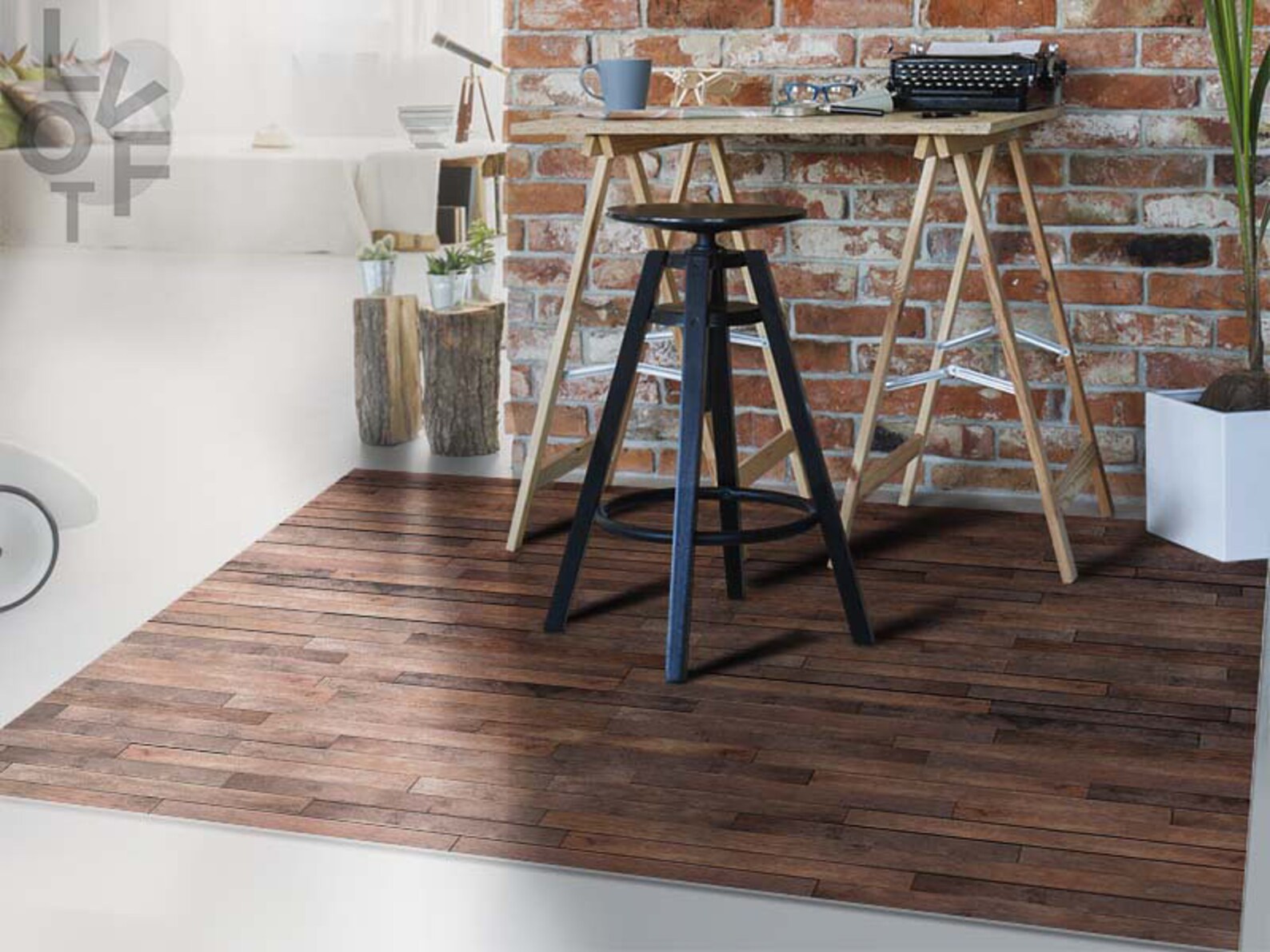 Brown Wood Floor Linoleum Rug Brown Vinyl Rug Bronze Vinyl - Etsy